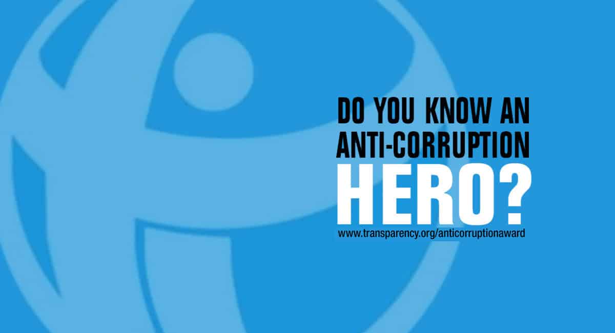 One week left to nominate your anti-corruption hero - Corruption Watch